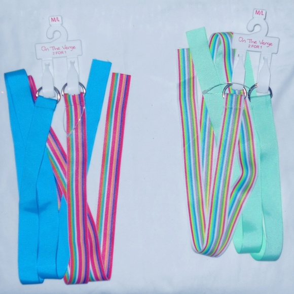 On The Verge | Accessories | 4 Piece Ribbon Metal Double D Ring Buckle ...